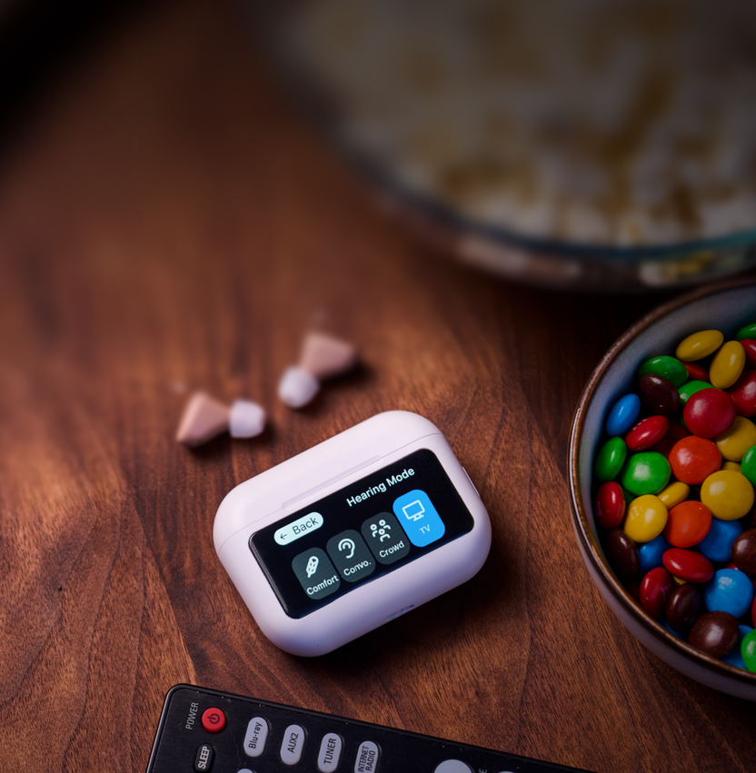 Atom X | Touchscreen hearing aid – Audien Hearing
