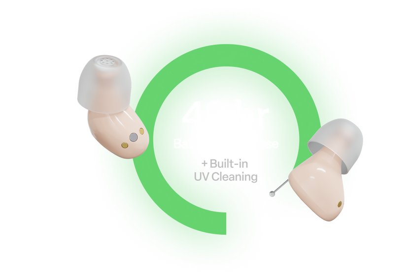 Atom X | Touchscreen hearing aid – Audien Hearing