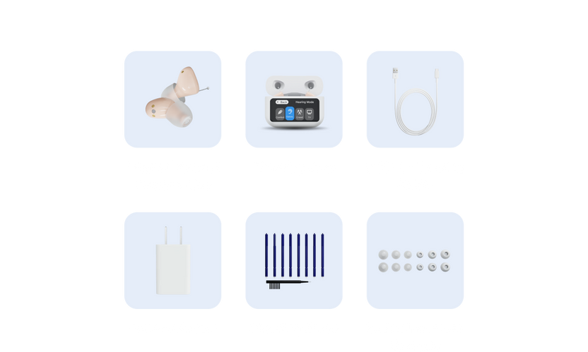 Atom X | Touchscreen hearing aid – Audien Hearing