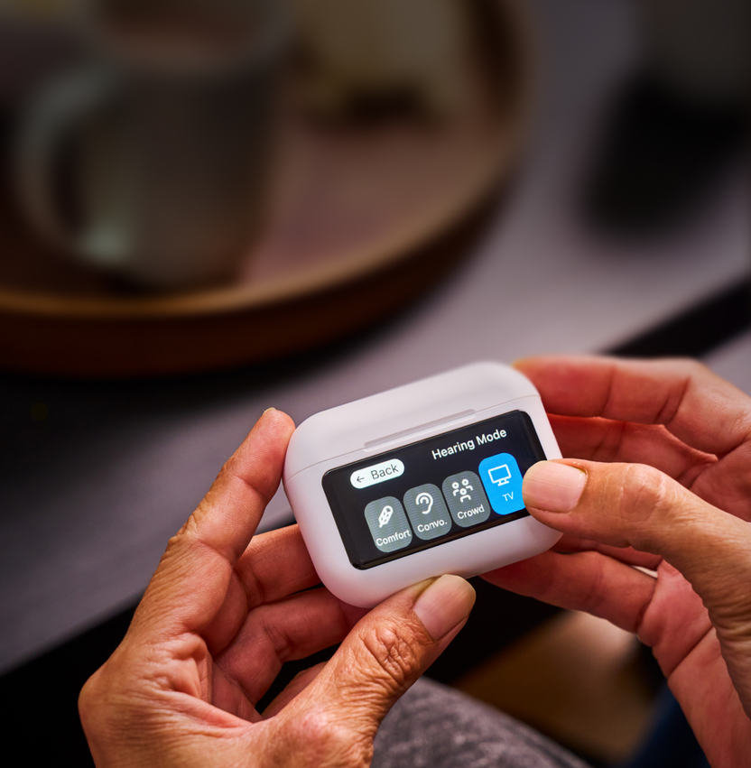 Atom X | Touchscreen hearing aid – Audien Hearing