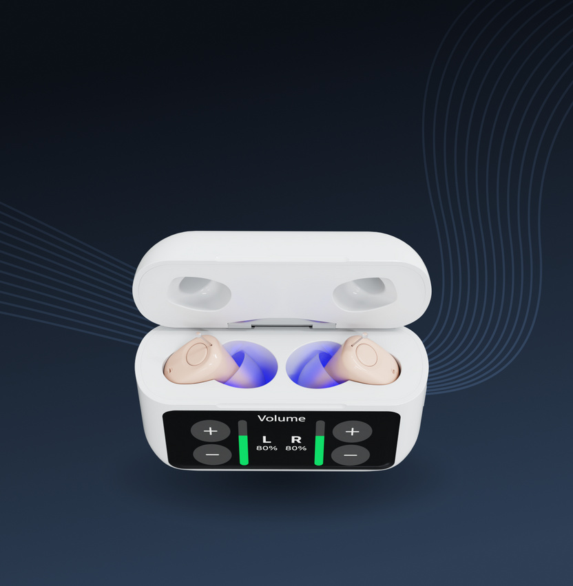 Atom X | Touchscreen hearing aid – Audien Hearing